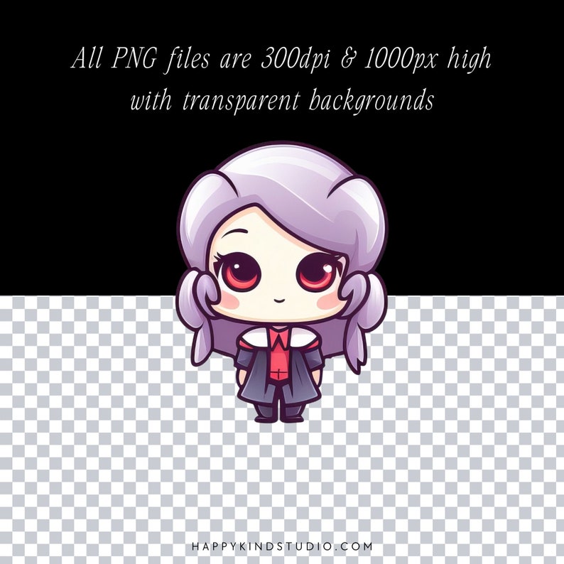 Kawaii Vampire Halloween Clipart, Cute Vampires, Halloween Art ...