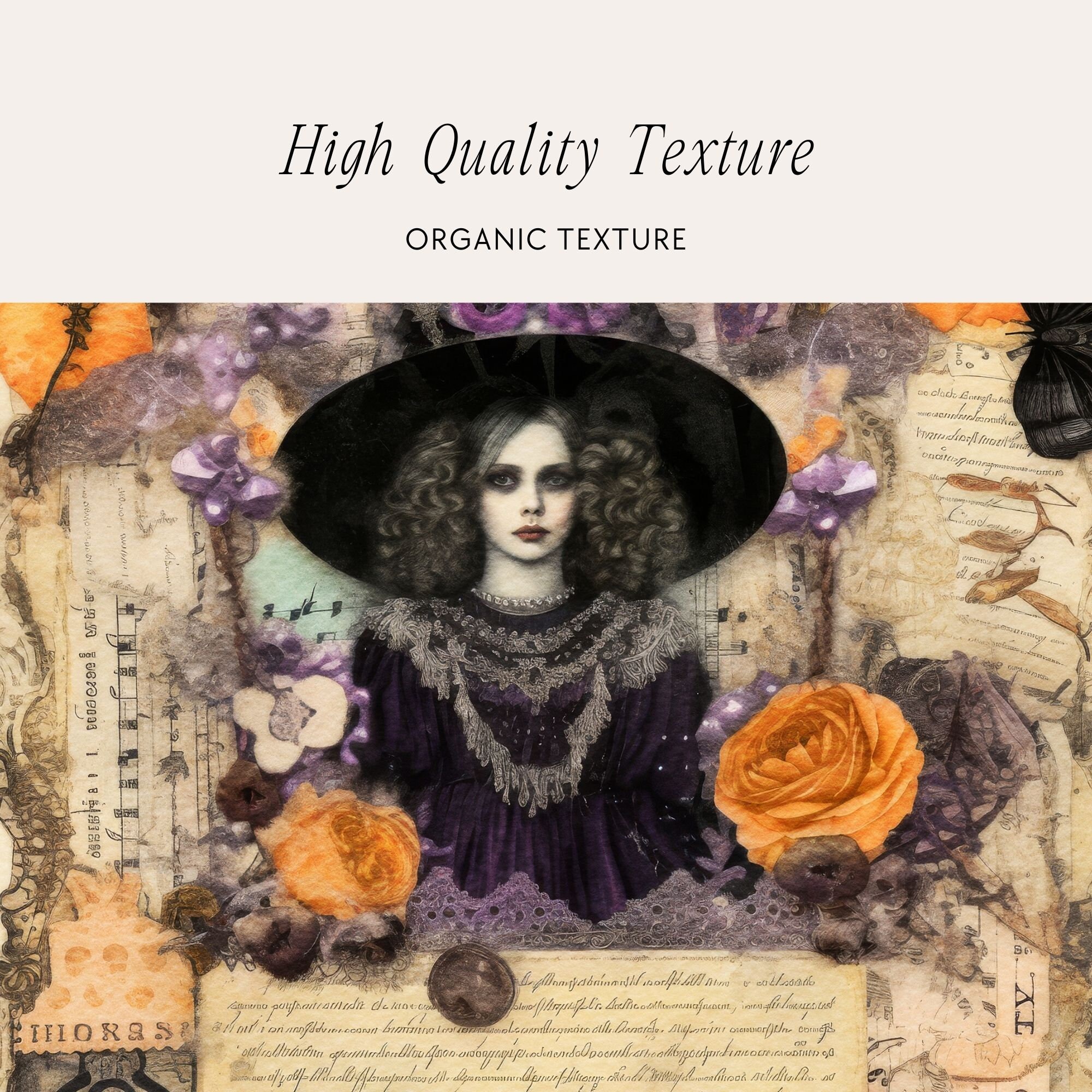 Halloween Junk Journal Kit, Gothic Witch Printable Ephemera, Vintage ...