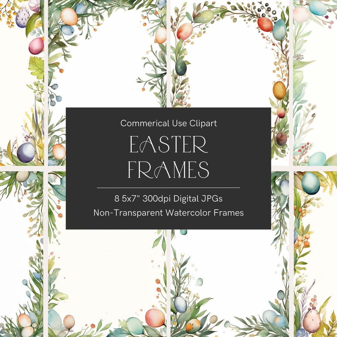 Easter Egg Hunt Invitation Clipart, Easter Frame, Easter Card Clipart ...