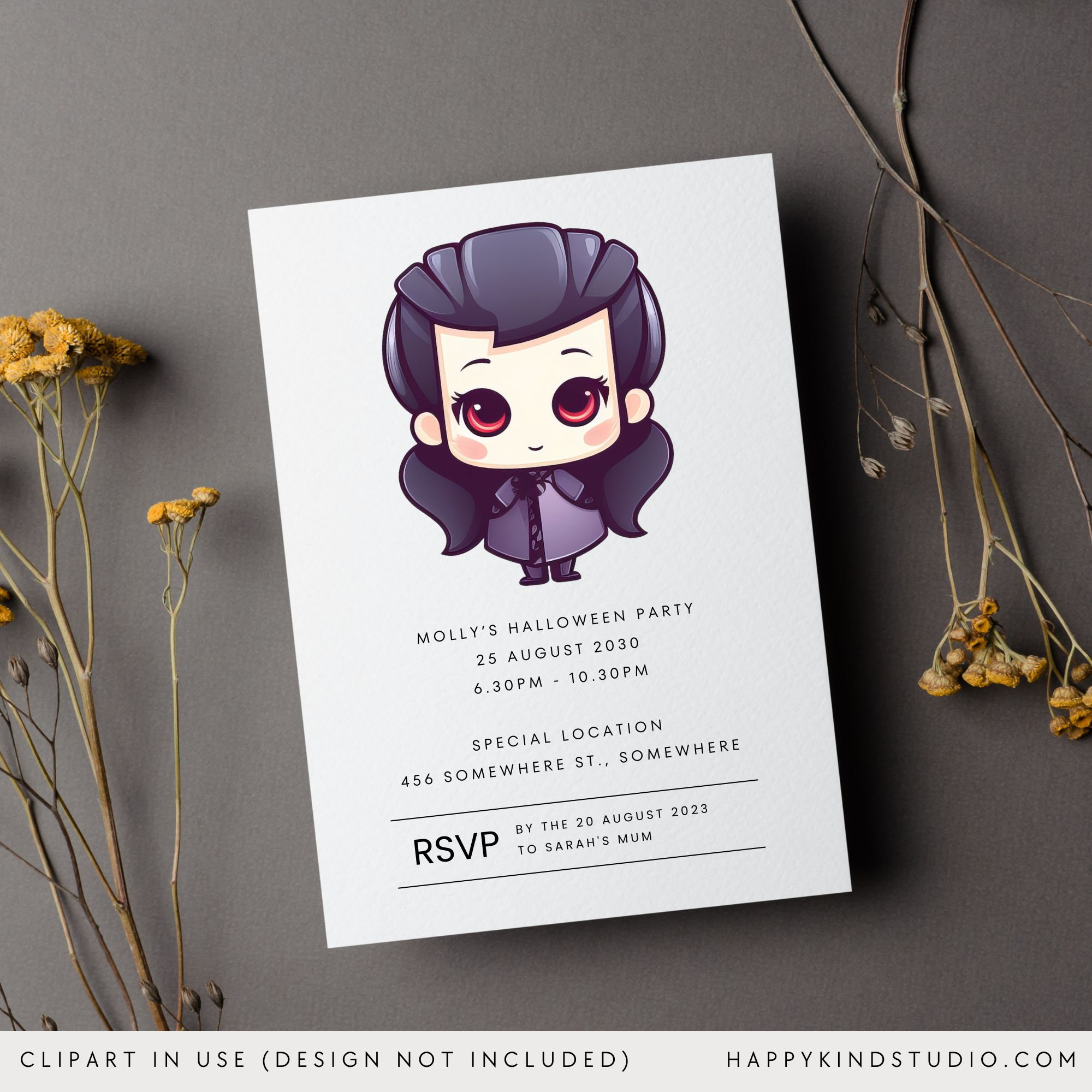 Kawaii Vampire Halloween Clipart, Cute Vampires, Halloween Art ...