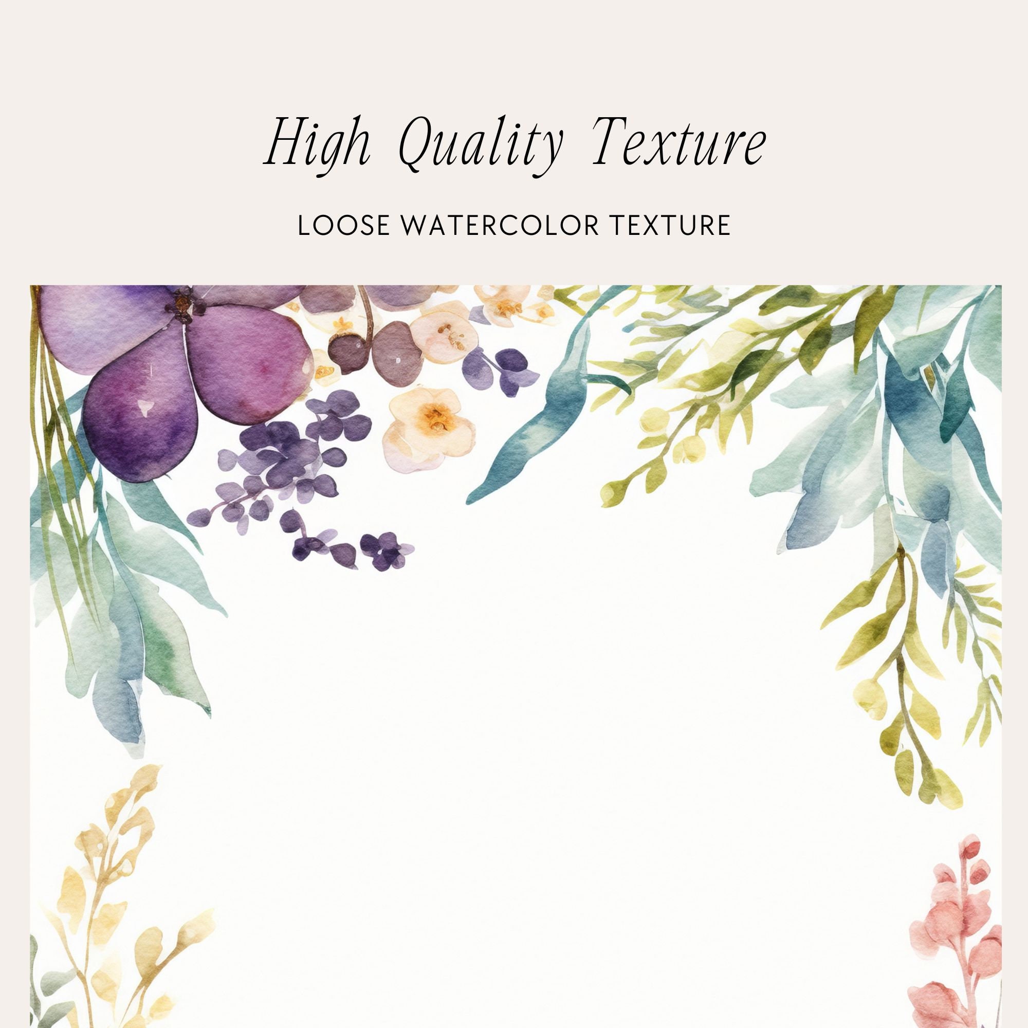 Floral Frames Clipart, Wedding Invitation Frames, Watercolor Flowers ...