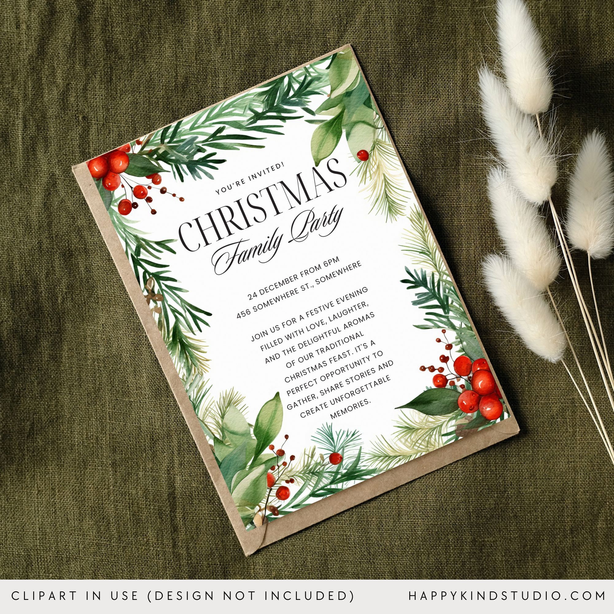 Christmas Borders Clipart, Christmas Frames JPG, Christmas Invitation ...