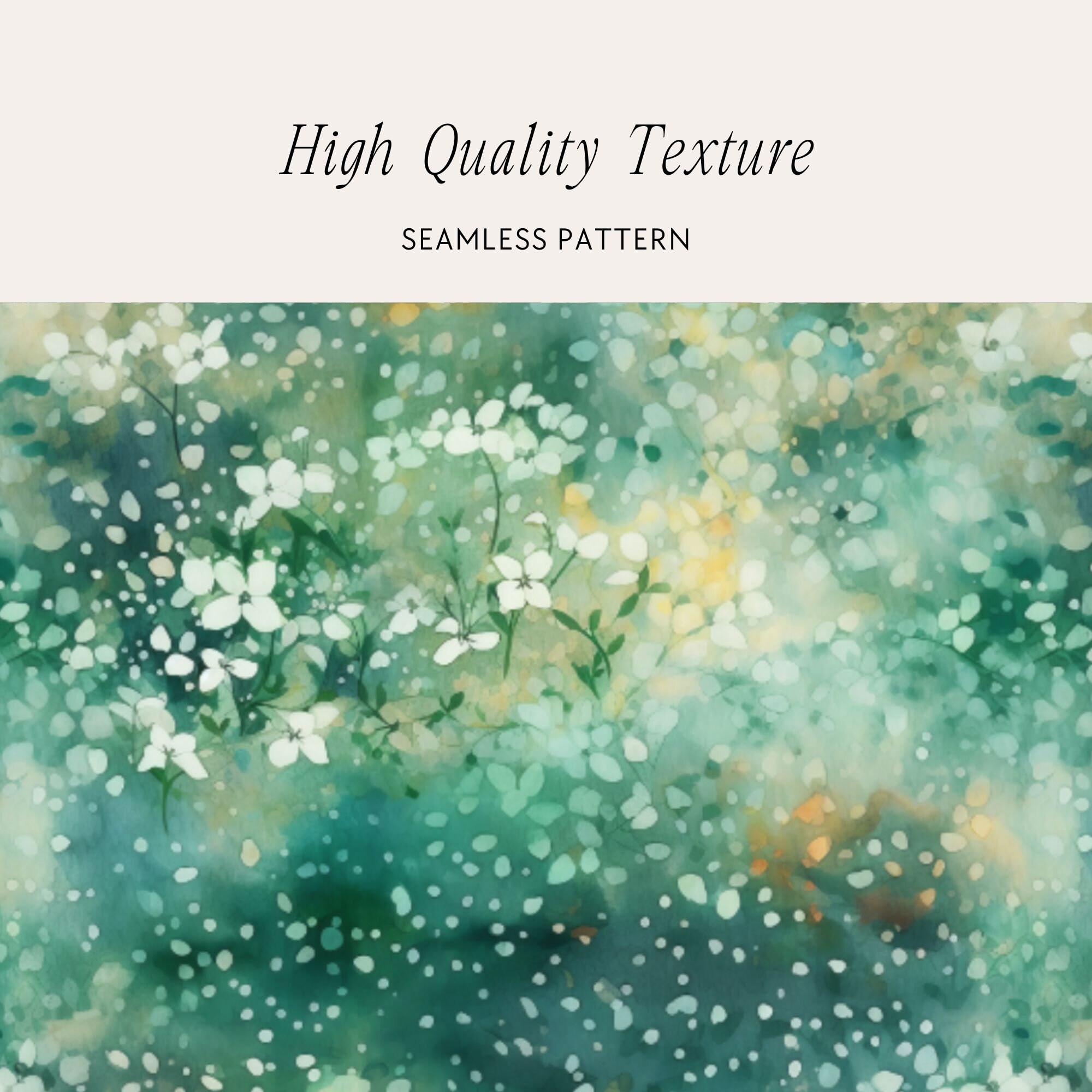 Green Floral Seamless Pattern, Digital Paper Pack, Scrapbooking Pattern ...