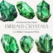 Emerald Crystal Clipart, Raw Emerald, Watercolor Emeralds, Taurus ...