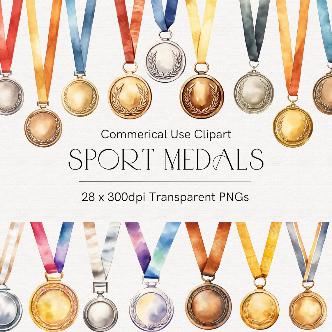 Sports Medals Clipart, Gold Medal Clipart, Silver Medal Clipart, Bronze ...