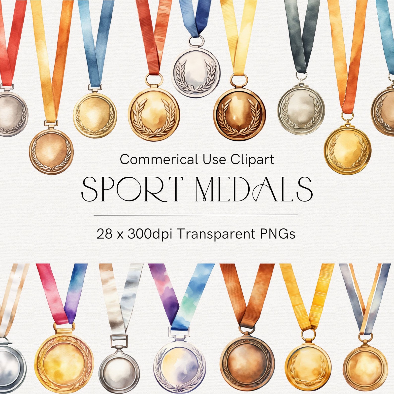 Sports Medals Clipart, Gold Medal Clipart, Silver Medal Clipart, Bronze ...