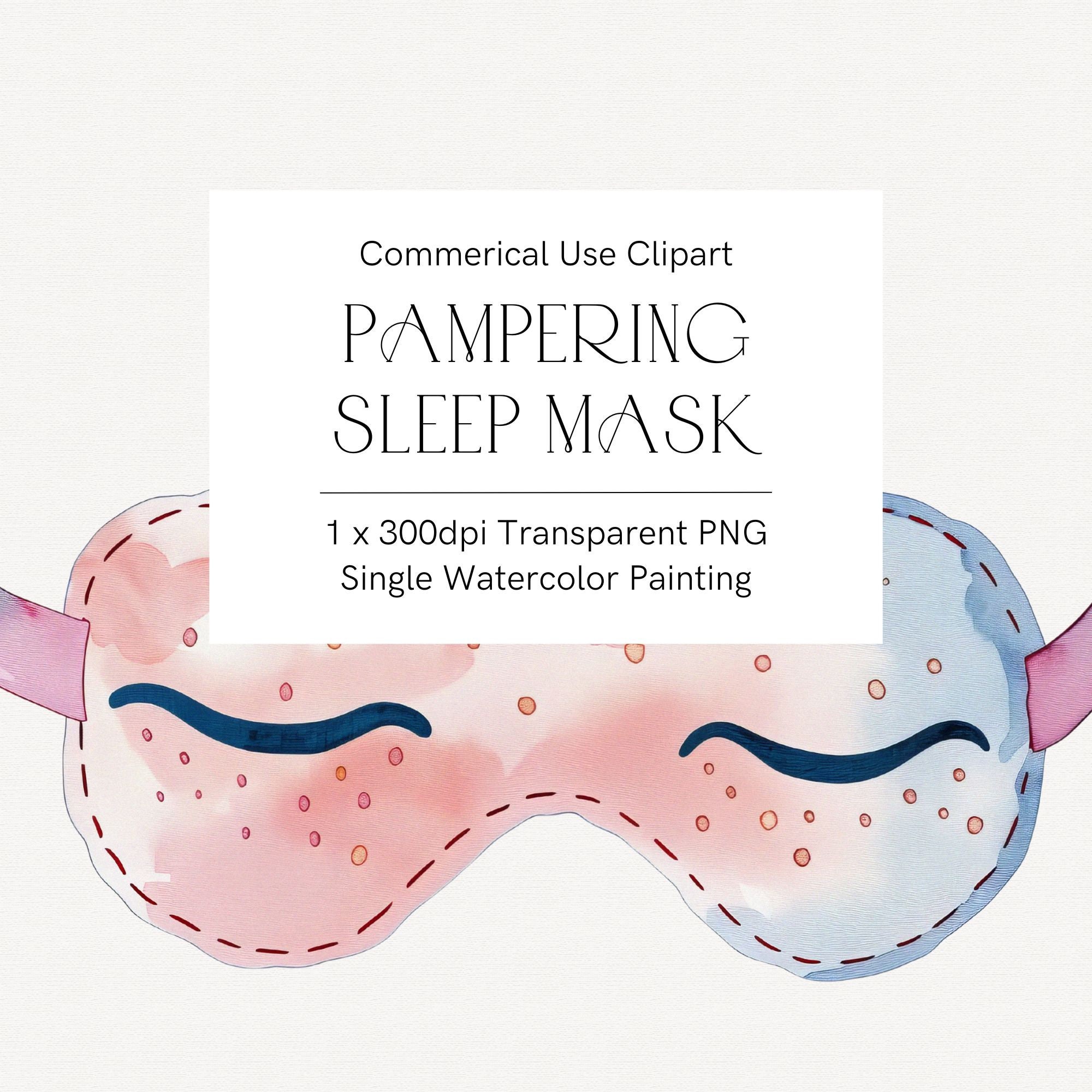 Sleep Mask Png, Sleepover Clipart, Watercolor Pajama Party, Satin Eye ...