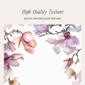 Magnolia Clipart, 5x7 Border Floral Frames, Watercolor Magnolias ...