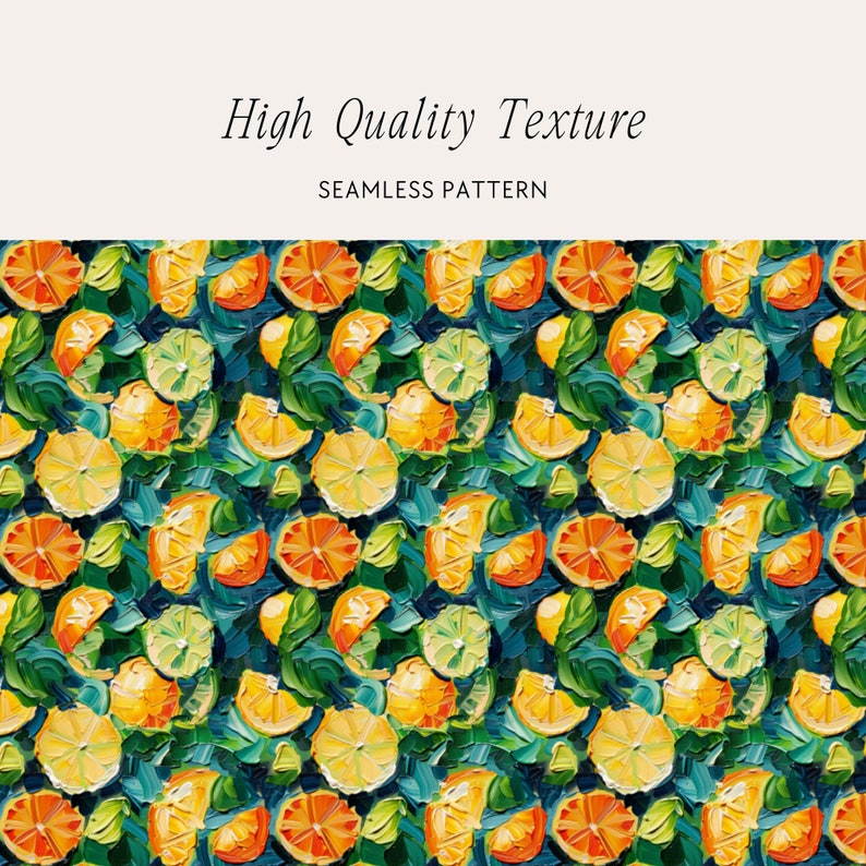 3d Citrus Seamless Pattern, Summer Scrapbook Paper, Junk Journal ...