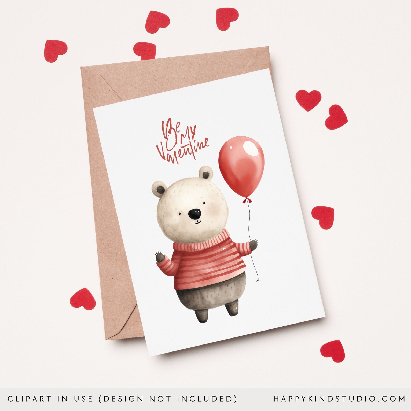 Bear Valentines Clipart, Valentine's Day Teddy Bear Clipart, Bear ...