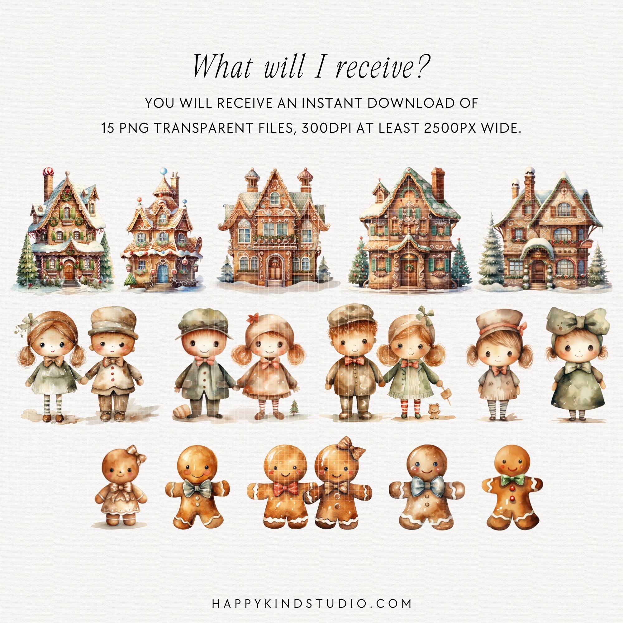 Watercolor Gingerbread Man Clipart, Gingerbread Png, Winter Clipart ...