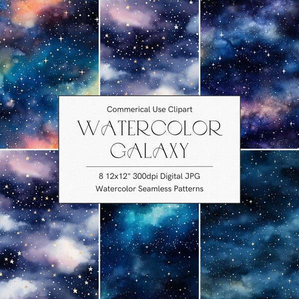 Watercolor Galaxy - Etsy