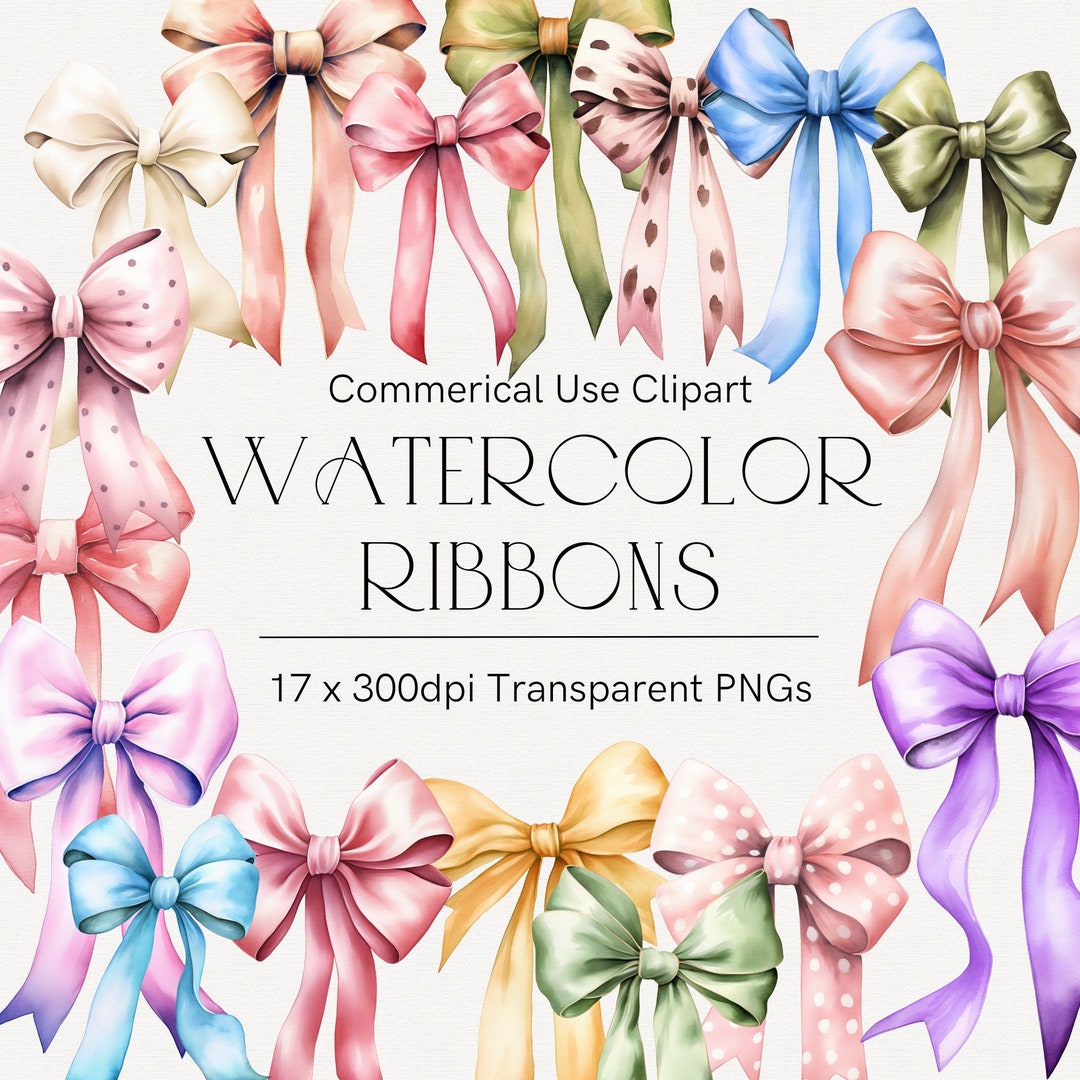 Bow Clipart, Bow Ties, Birthday Art, Rainbow Bow Png, Bow Tie Ribbon ...