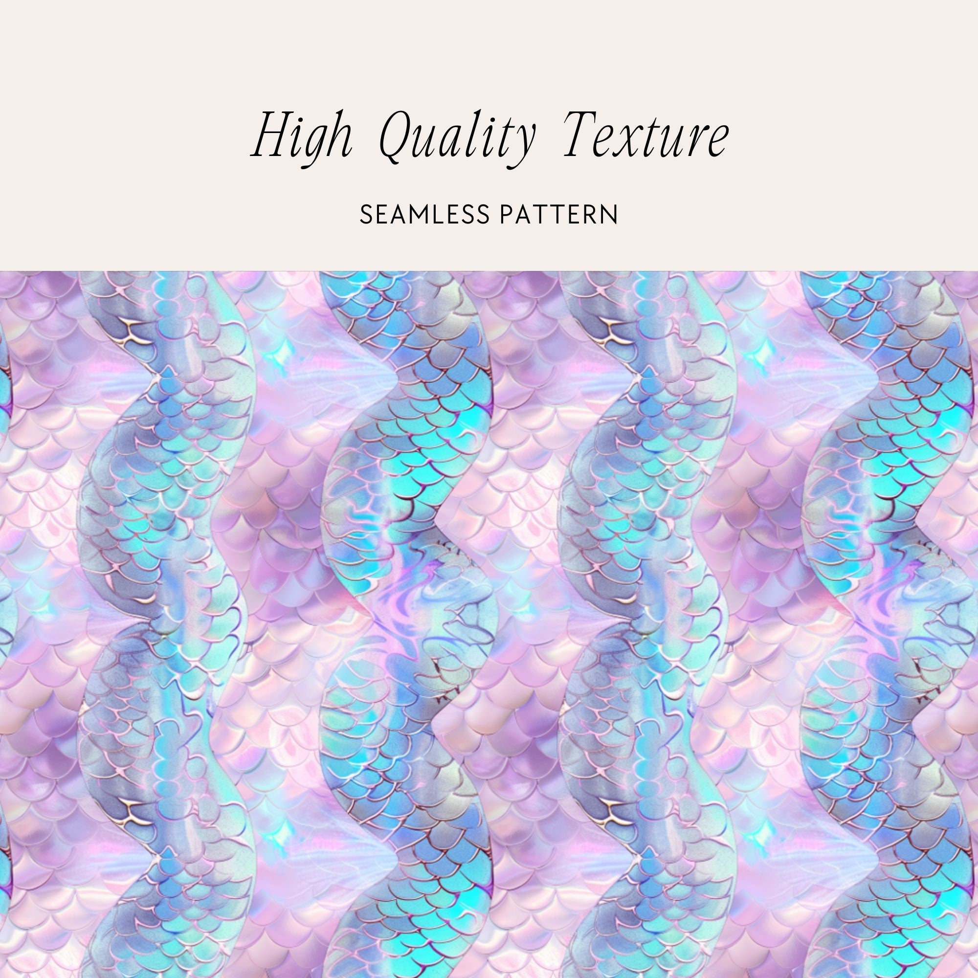 Mermaid Seamless Pattern, Mermaid Scales Digital Paper, Iridescent ...