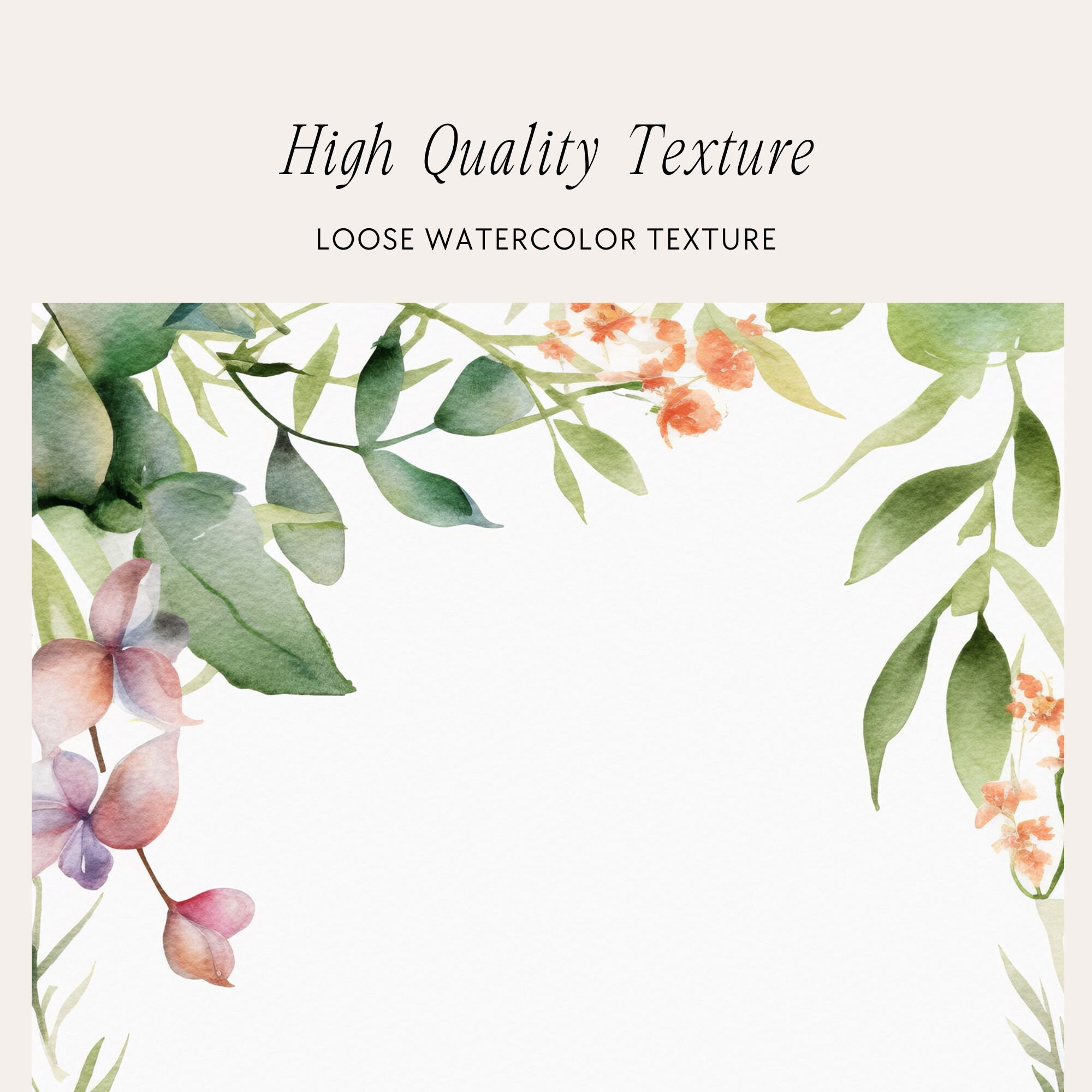 Floral Frames Clipart, Wedding Invitation Frames, Watercolor Flowers ...