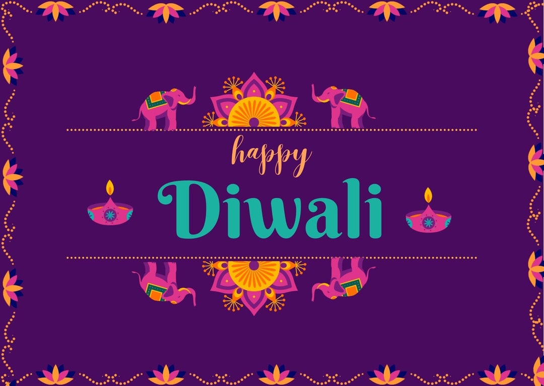 Digital Diwali Card Diwali Print Digital Greeting (Download Now) - Etsy
