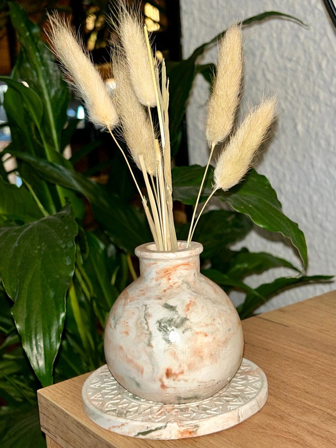 Ball Vase With Rosette Base - Etsy