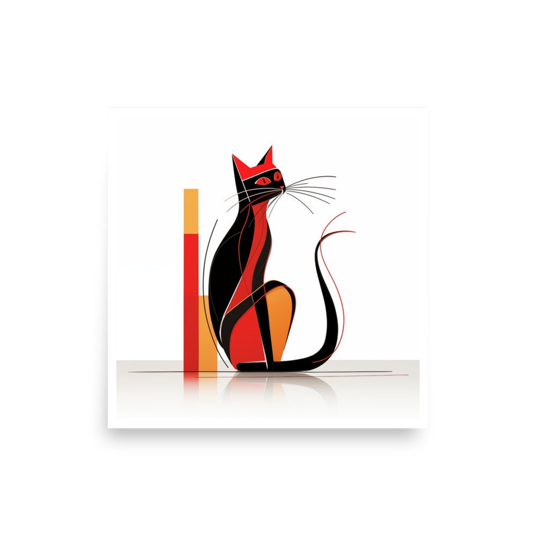 Cat Pablo Inspired Line Art Poster Print - Etsy