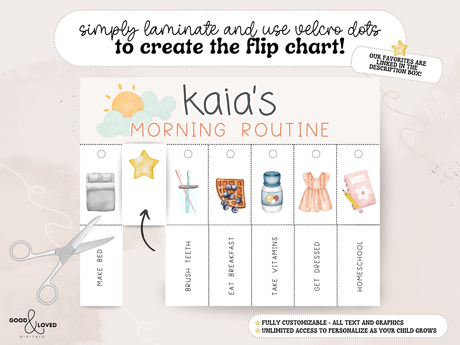 Morning + Evening Routine Flip Chart, Preschool Editable Visual ...