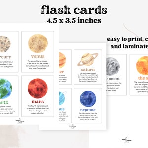 10 Solar System Flash Cards | Space Flash Cards | Homeschool Printables ...