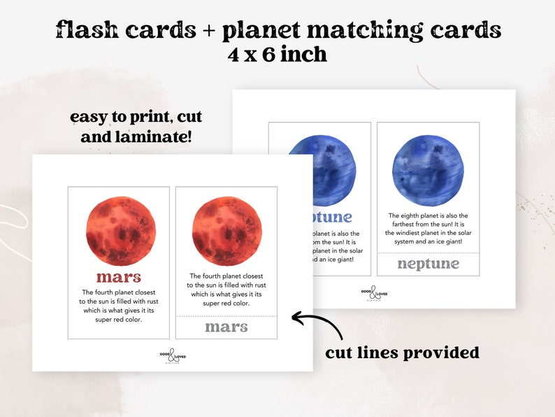 10 Solar System Flash Cards | Space Flash Cards | Homeschool Printables ...