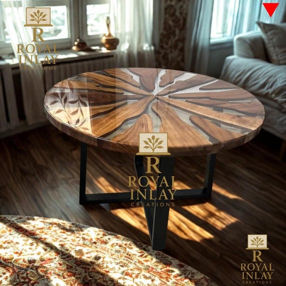 Table Wood Inlay Designs Nest Of Three Marquetry Inlaid Padauk Wood