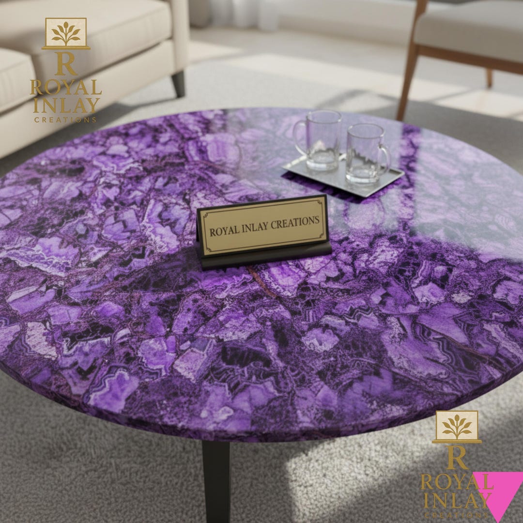 Royal Purple Amethyst Crystal Tabletop , Natural Purple Gemstone Decor ...