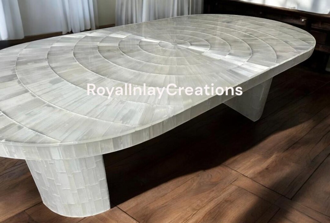 Selenite Crystal Table Top: Natural Healing Stone Decor, Meditation ...