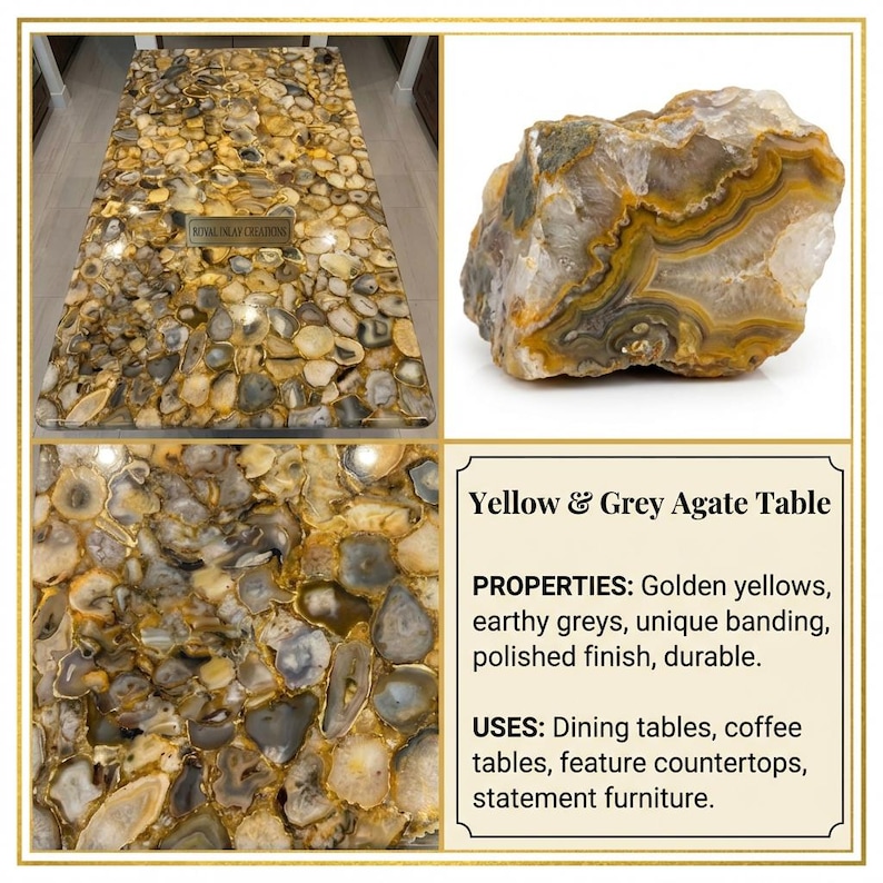 Custom Agate Gemstone Dining Table Slab | Luxury Backlit Kitchen Island ...