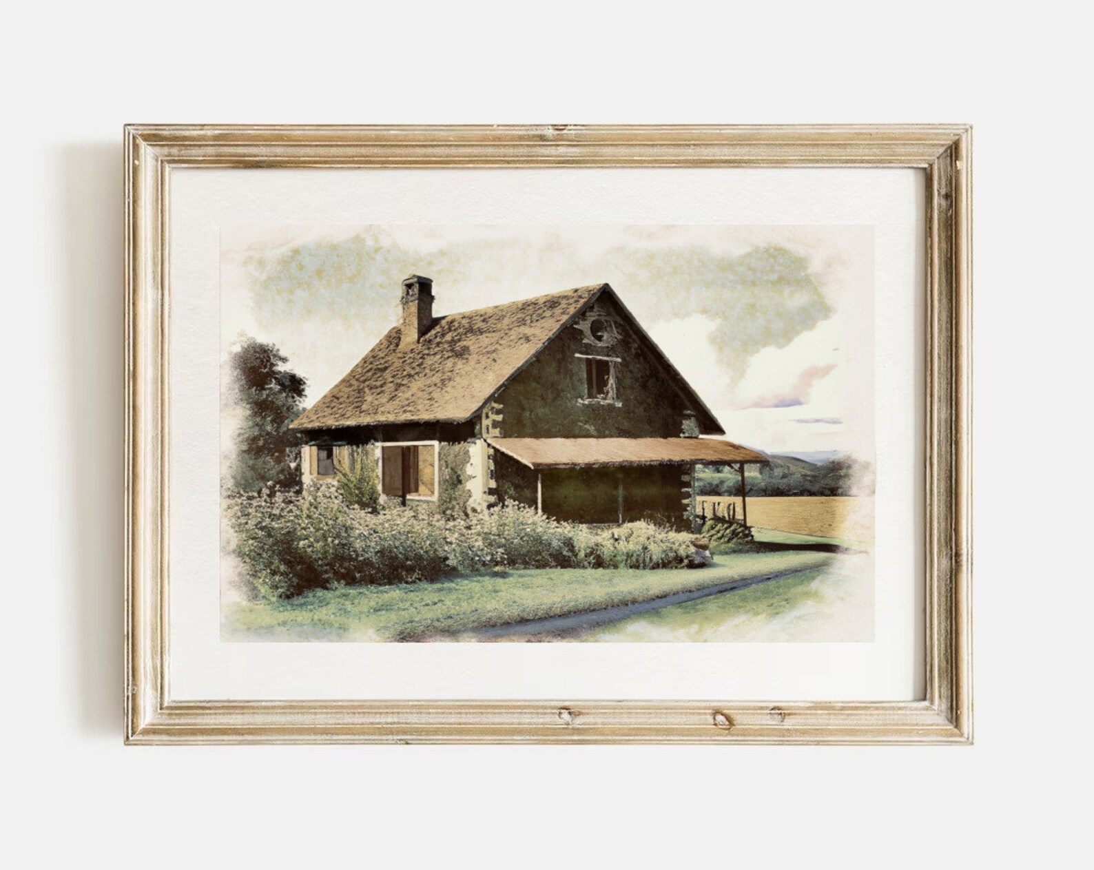 English Cottage Art Modern Farmhouse Decor Cottage Painting House ...