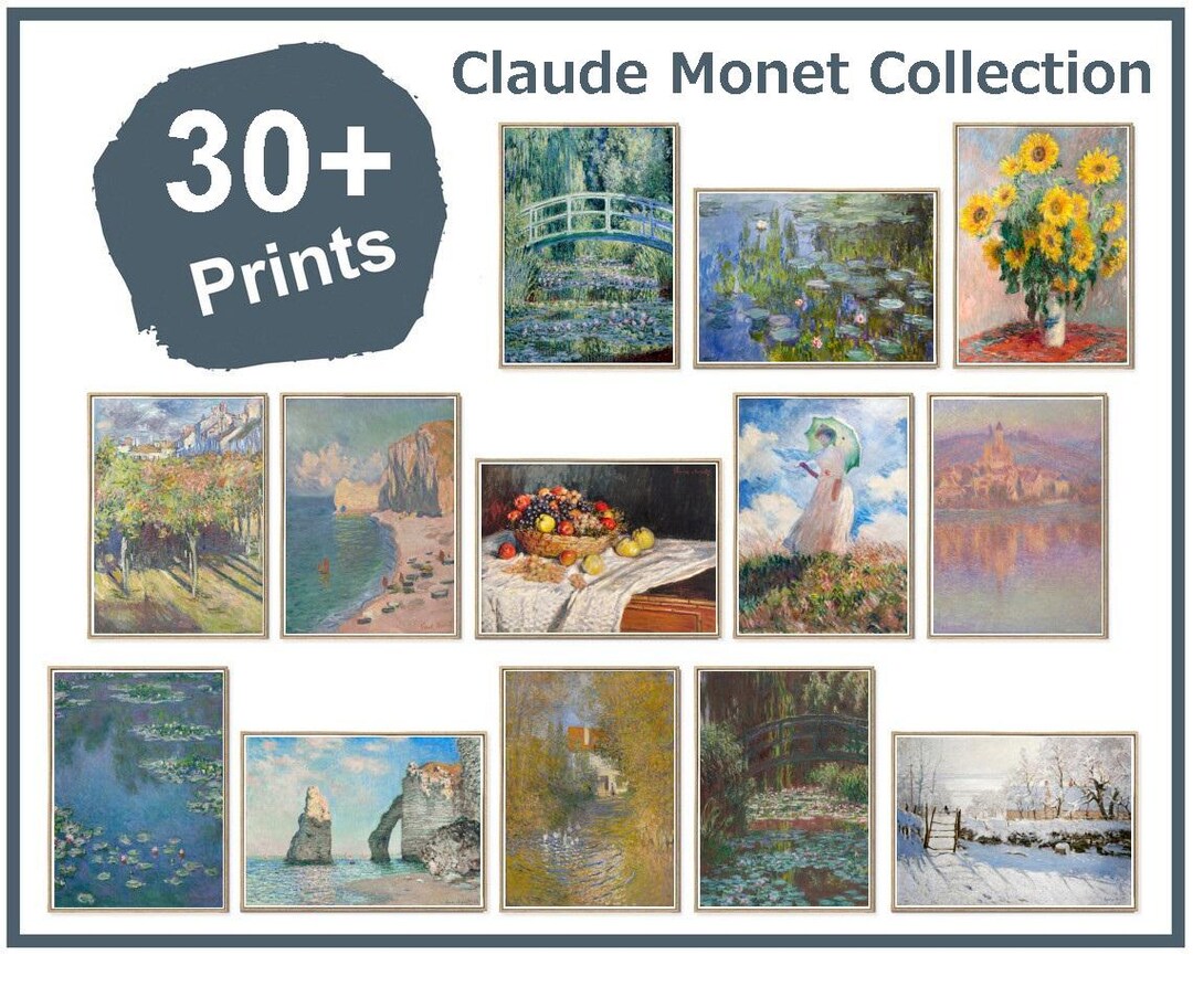 Claude Monet Water Lilies Painting | Impressionist Landscape Art ...