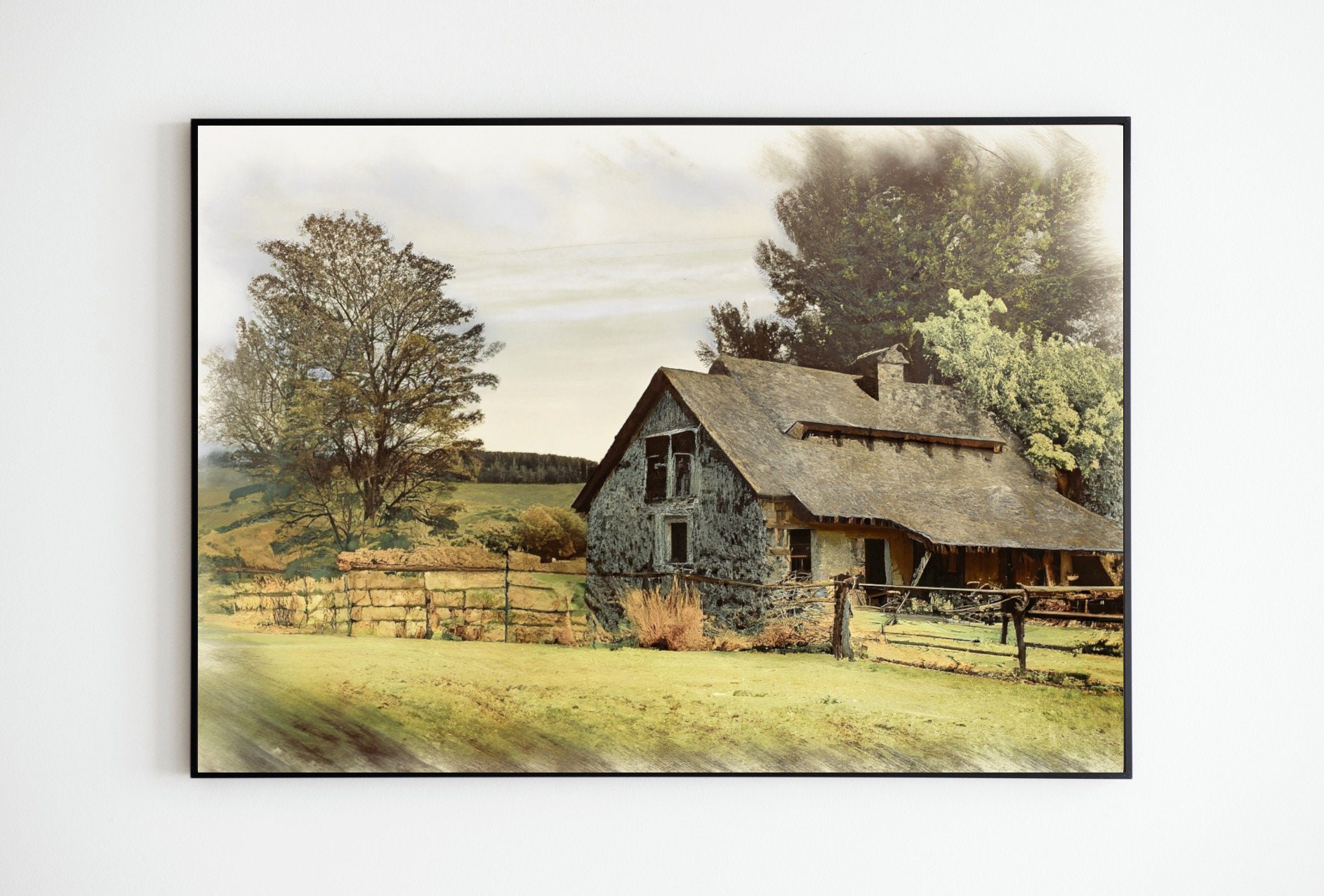 English Cottage Art Modern Farmhouse Decor Cottage Painting House ...
