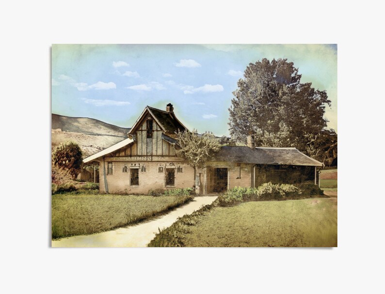 English Cottage Art Modern Farmhouse Decor Cottage Painting House ...