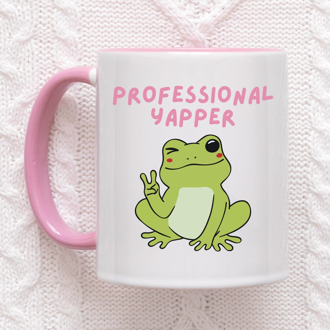Professional Yapper, Funny Mugs With Frog, Gifts for Friends, Funny ...