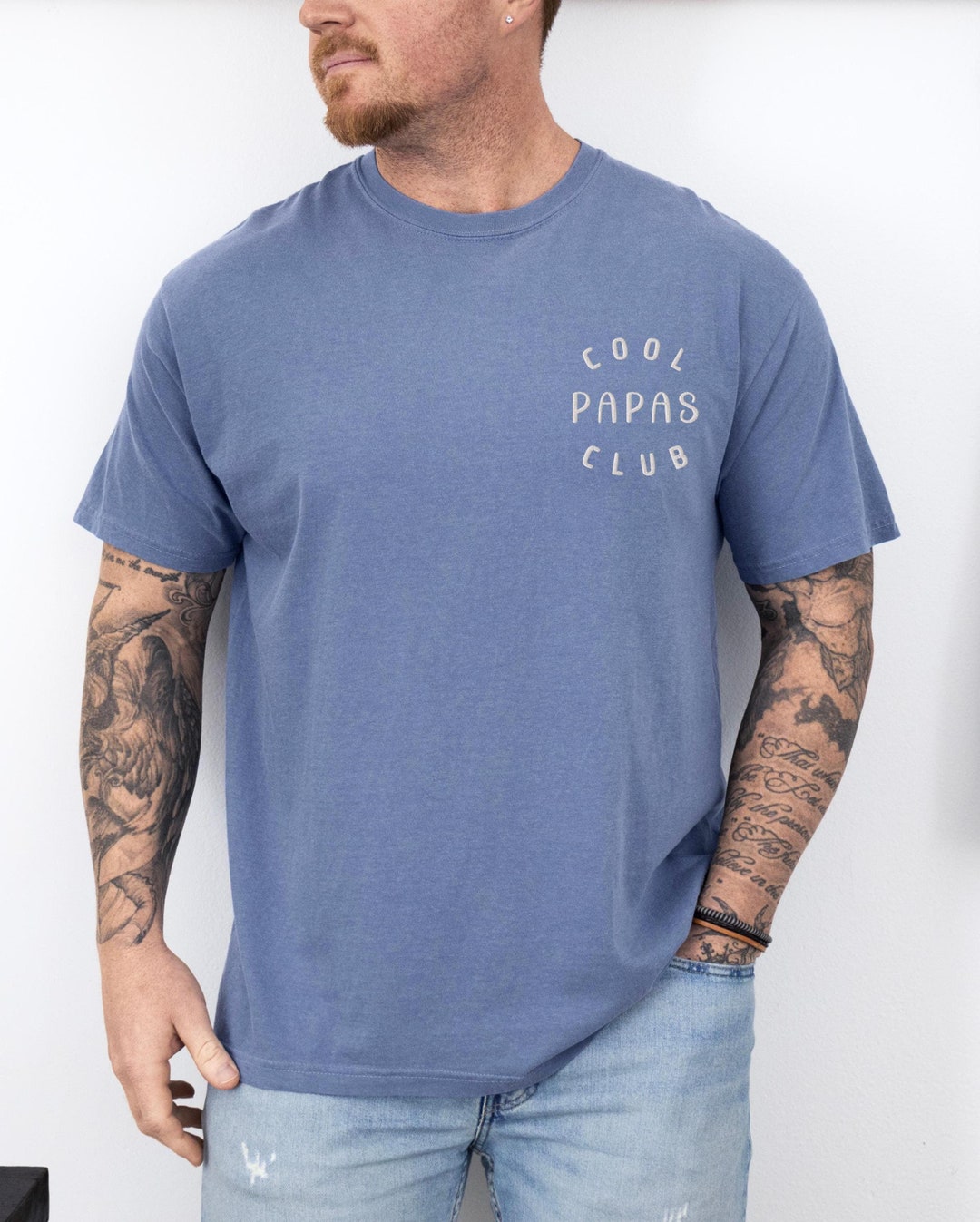 Cool Papas Club, Embroidered T-shirts, Comfort Colors Shirts, Gifts for ...