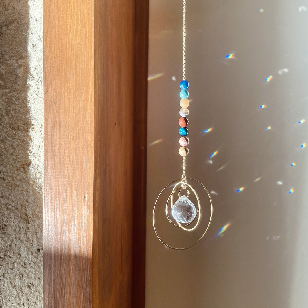 Suncatcher With Natural Pearls - Solar System - Hanging Decoration and ...