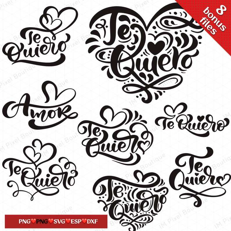 San Valentine SVG Bundle, Spanish SVG Bundle, San Valentin PNG, Happy ...