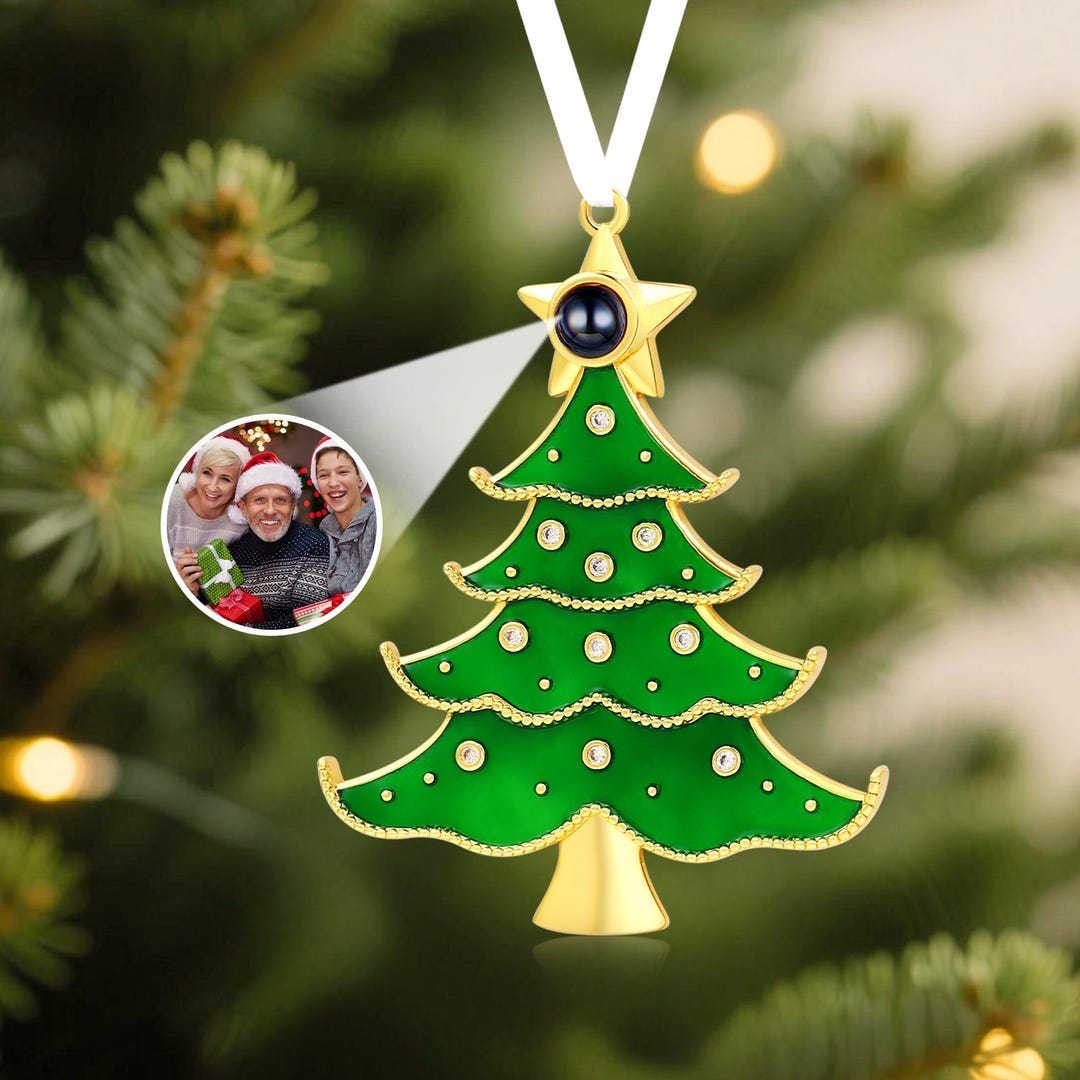 Custom Photo Projection Christmas Ornament, Keepsake Gift - Etsy