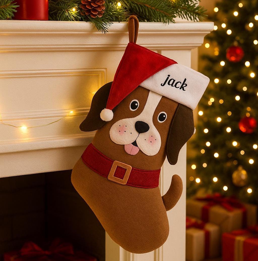 Personalized Cat Stocking, Custom Pet Stocking With Name, Cat Lover ...