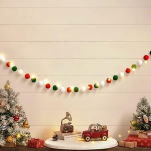Christmas Garland | Designer Holiday Garland With Lights | Merry ...