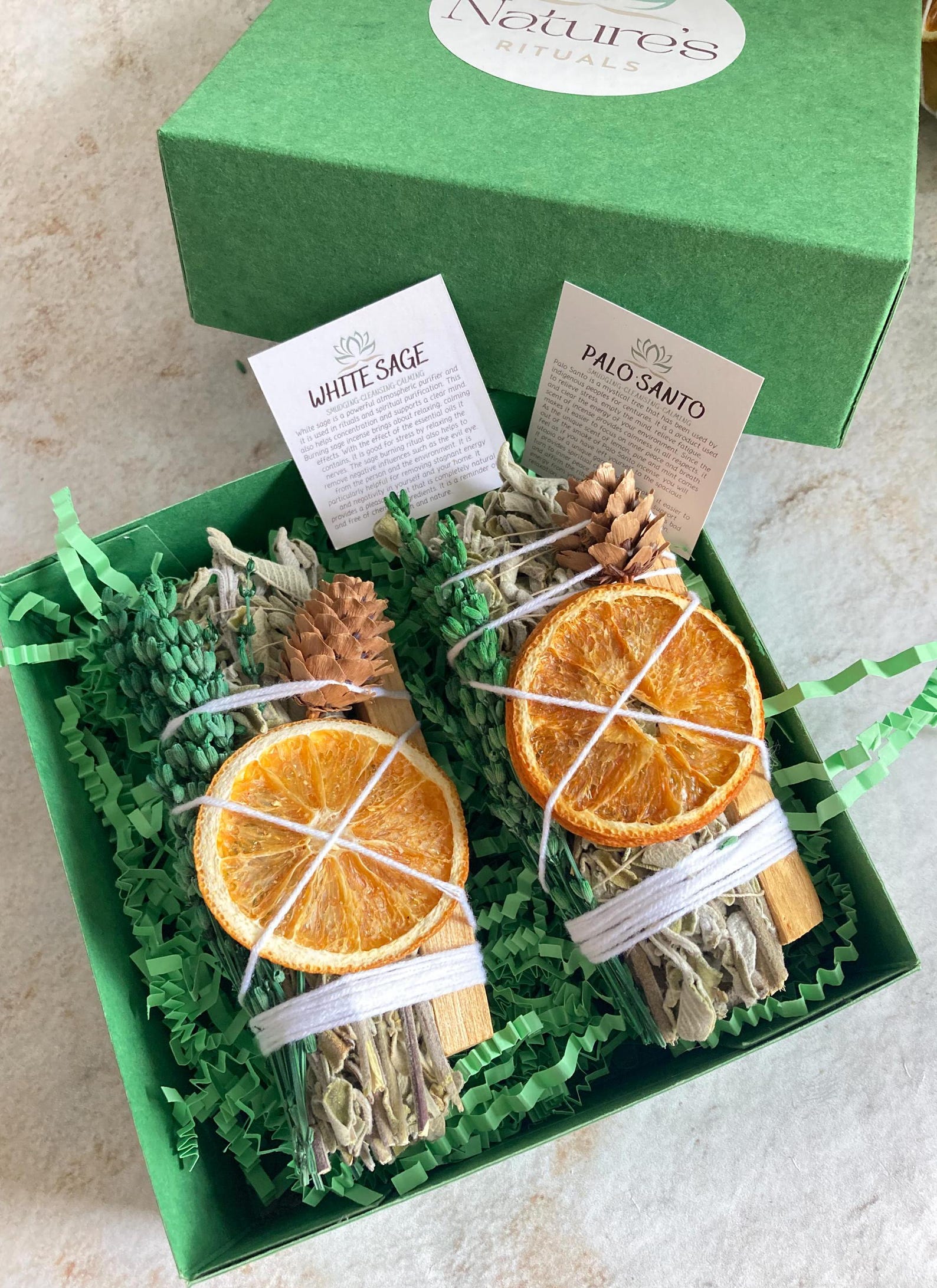 White Sage and Palo Santo Smudge Kit, Energy Cleansing, Spiritual Gift ...