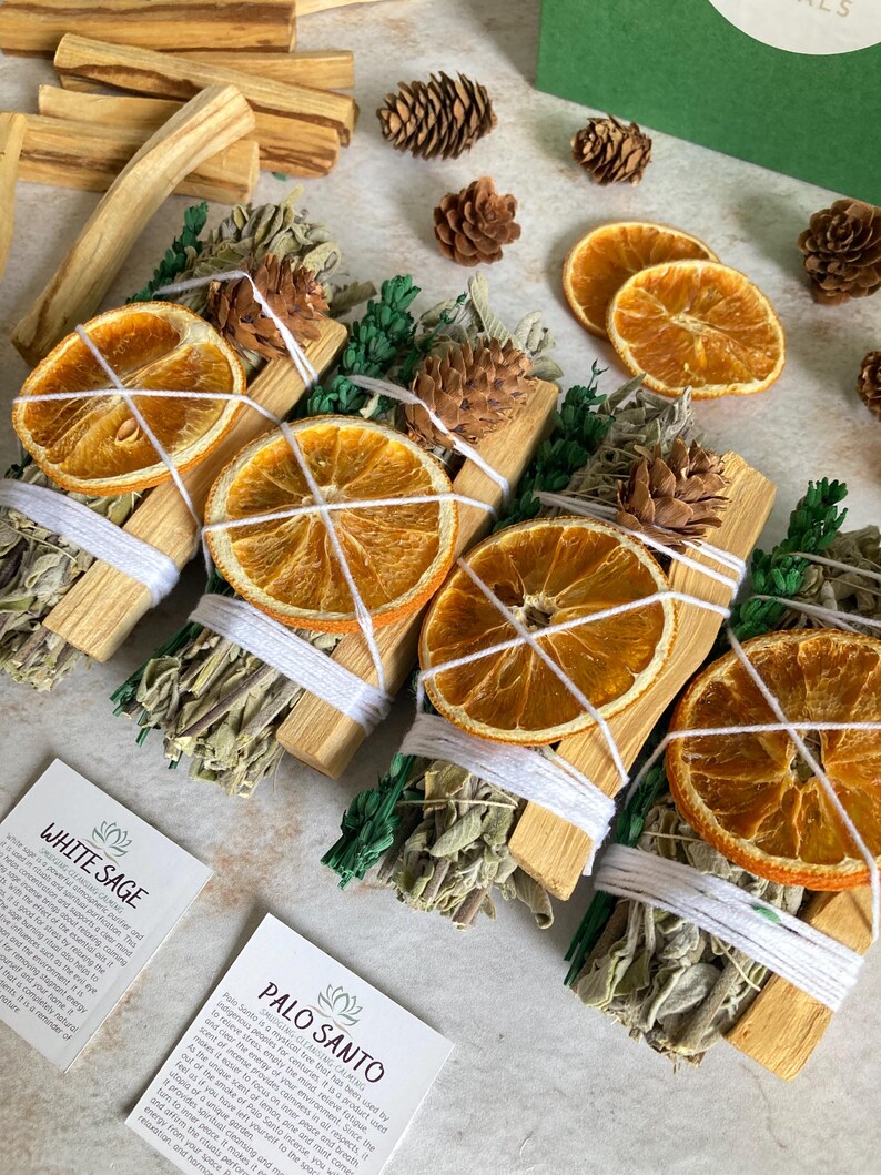White Sage and Palo Santo Smudge Kit, Energy Cleansing, Spiritual Gift ...