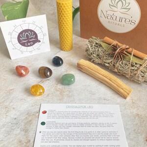 Leo Zodiac Crystal Set, Astrology Gift, Healing Crystals for Leo, Leo ...