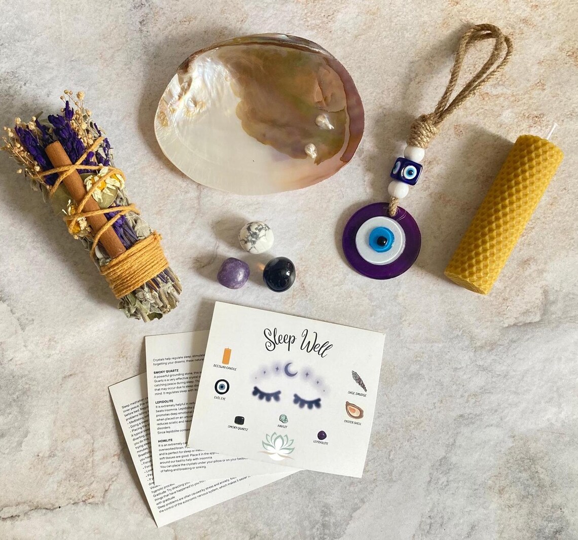 Peaceful Sleep Crystal Set, Sleep Well Ritual Kit, Healing Crystals for ...