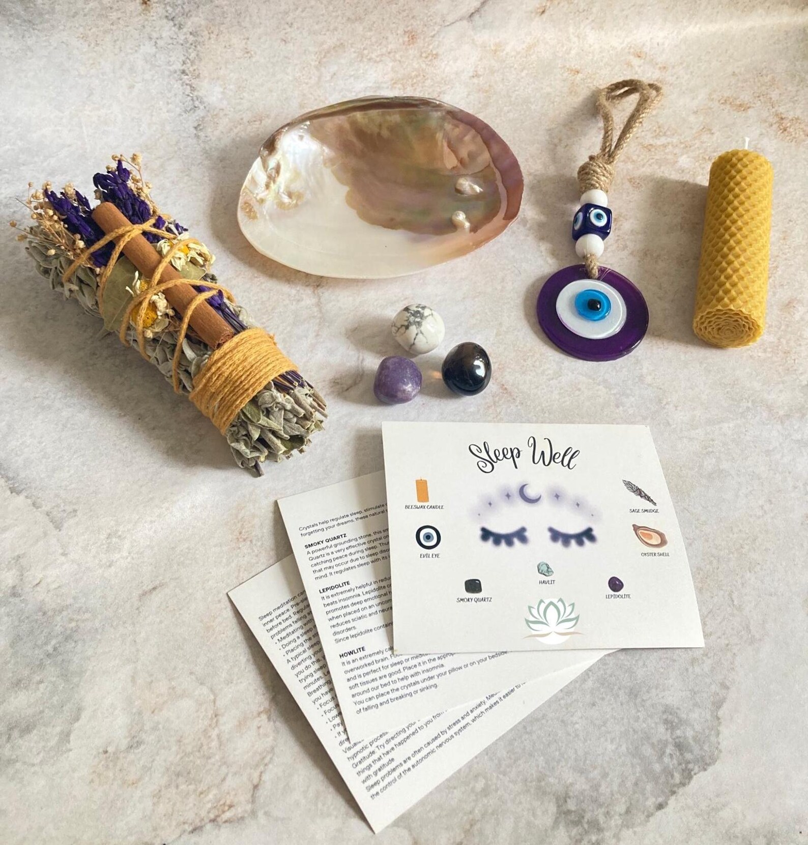 Peaceful Sleep Crystal Set, Sleep Well Ritual Kit, Healing Crystals for ...