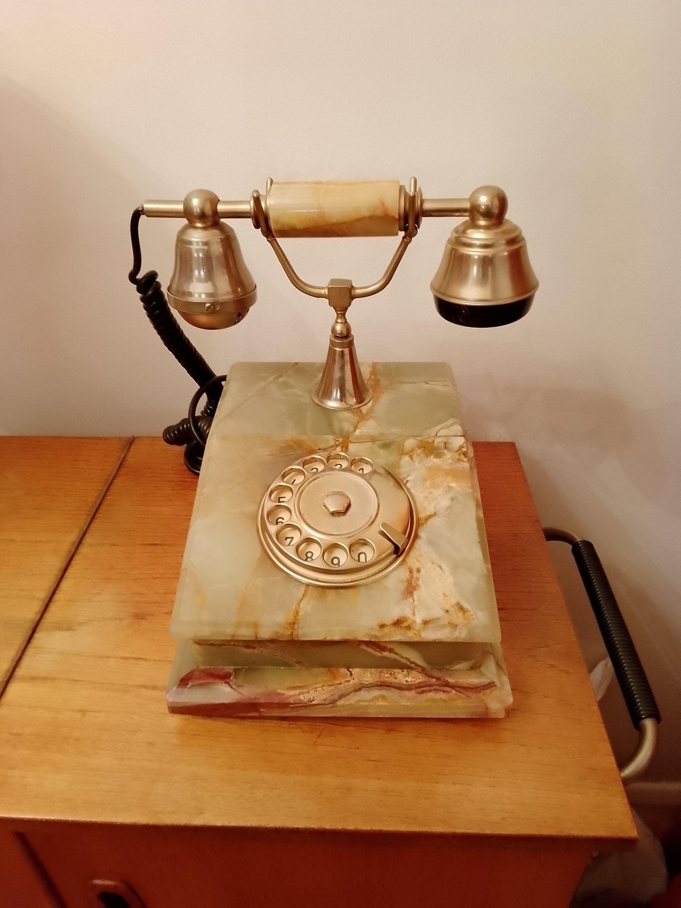 Onix 18k Gold Plated Telephone - Etsy