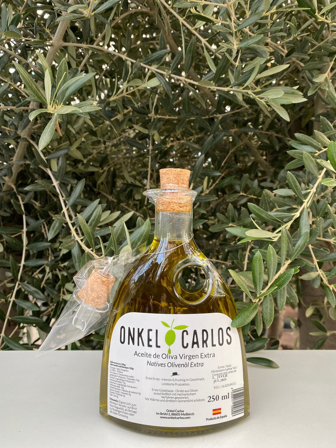 UNCLE Carlos-extra Virgin Olive Oil 250ml 100% Serrana Olives - Etsy