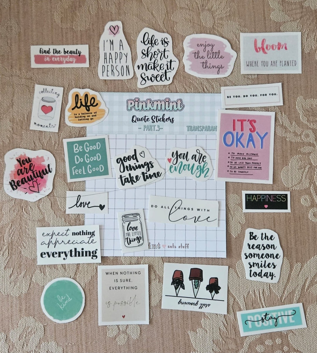 Inspirational Motivational Quote Die-cut Stickers Transparent - Etsy