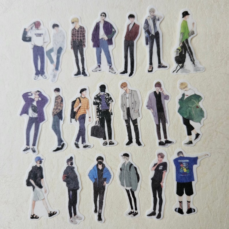 Man, Woman, Girl OOTD Sticker for Laptop, Journal, Scrapbooking, Etc - Etsy