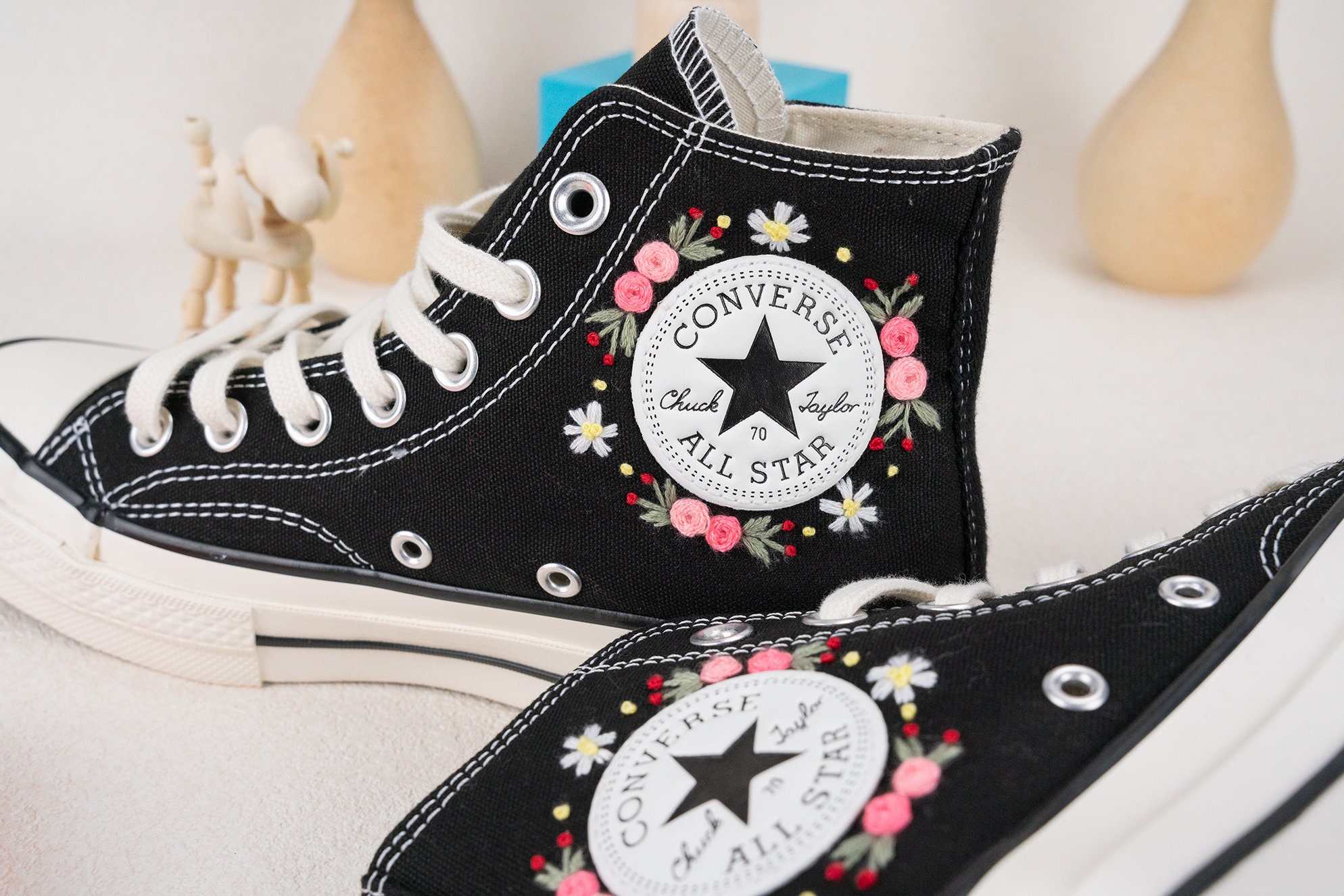 Converse Embroidery Custom Design Converse 1970s - Etsy